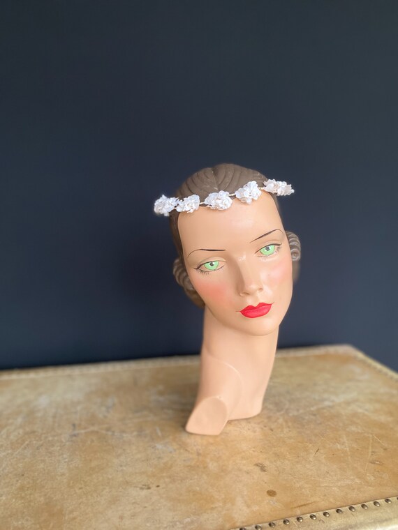 French vintage bridal wreath, 1930s bridal crown of s… - Gem
