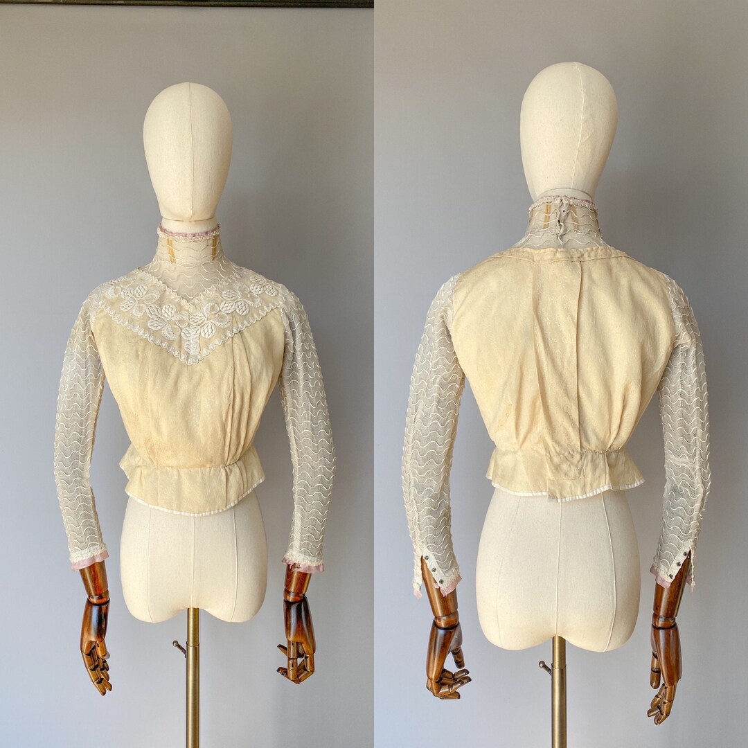 Exquisite 1900s Edwardian Blouse, Silk Lace Bodice From France - Etsy