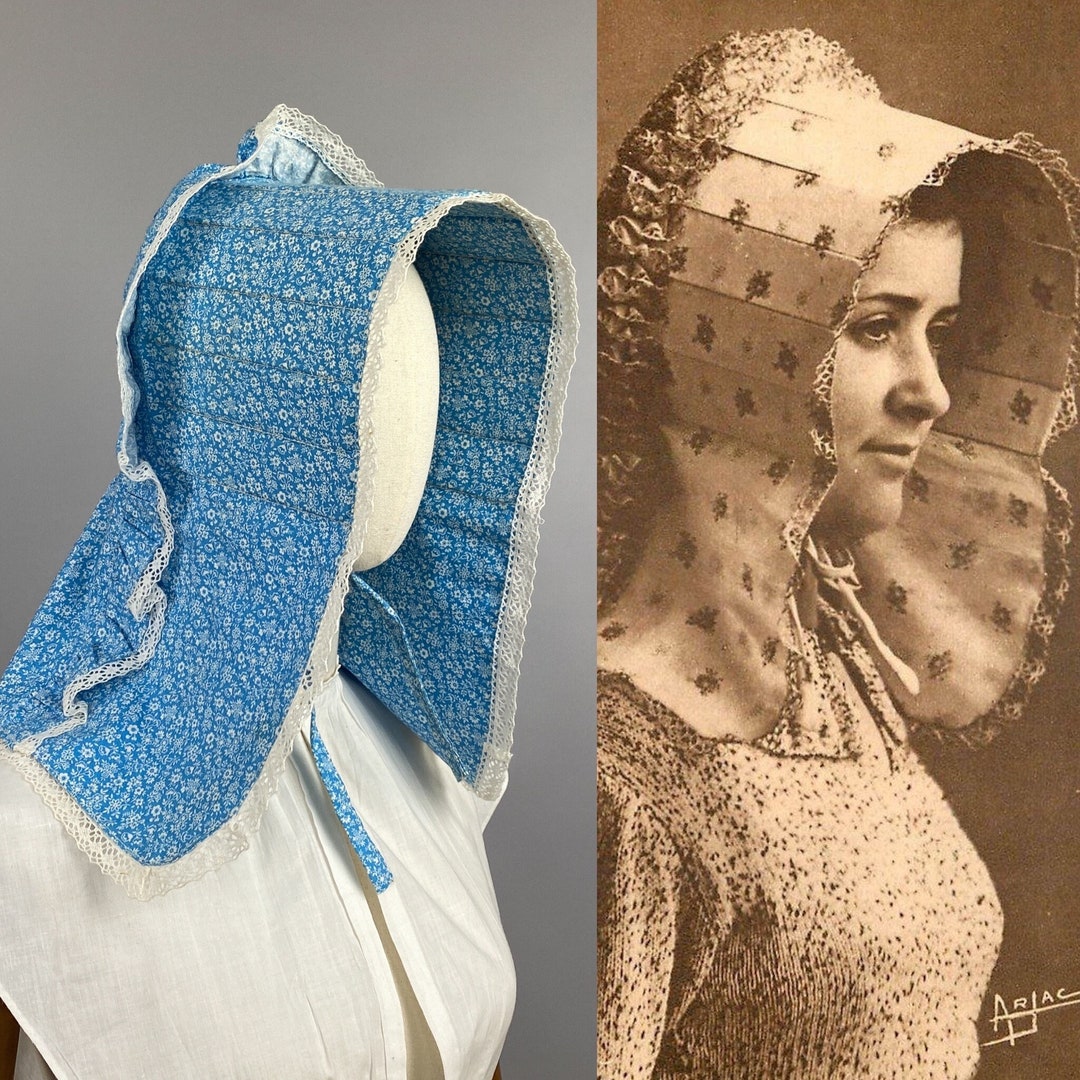 French Vintage Prairie Bonnet, Peasant Folkloric Bonnet, French ...