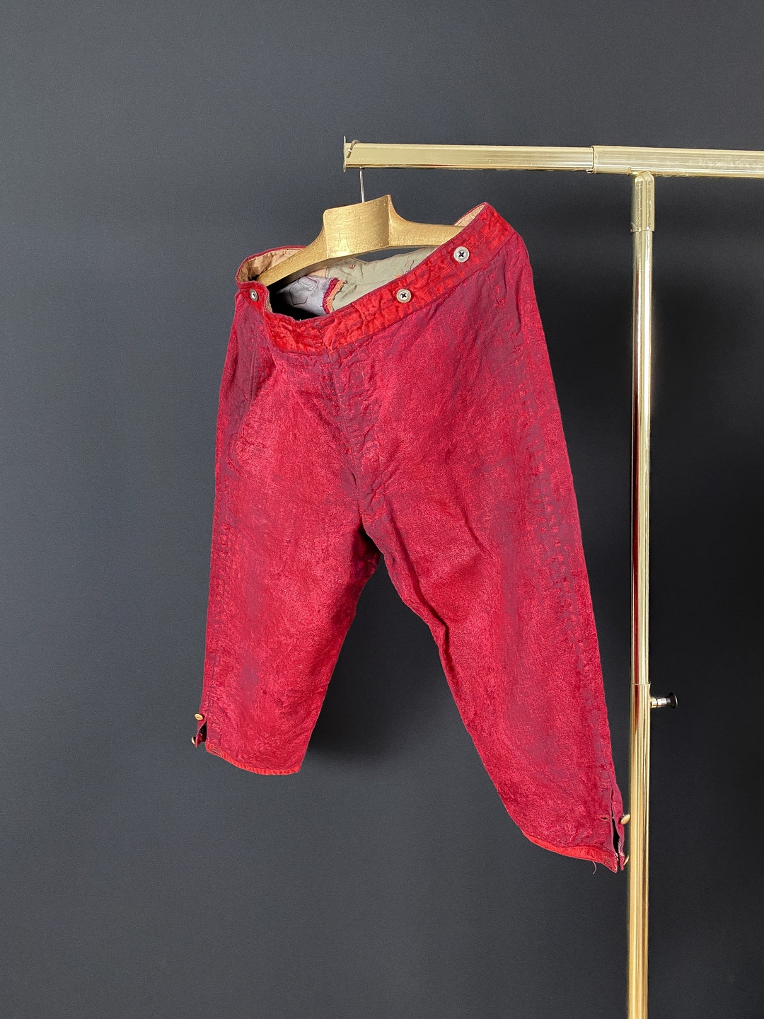 Antique Red Velvet Breeches, French 1910s Theatre Costume Trousers - Etsy