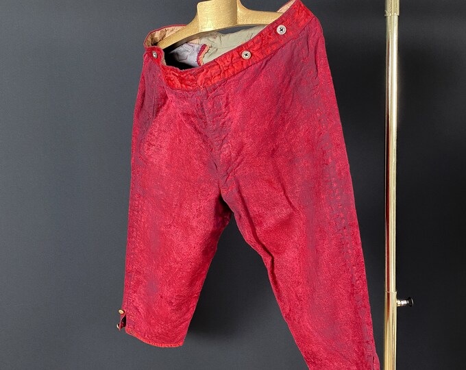 Antique Red Velvet Breeches, French 1910s Theatre Costume Trousers - Etsy