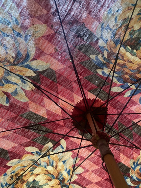 French antique sun parasol, 1920's Art Deco parasol - Gem