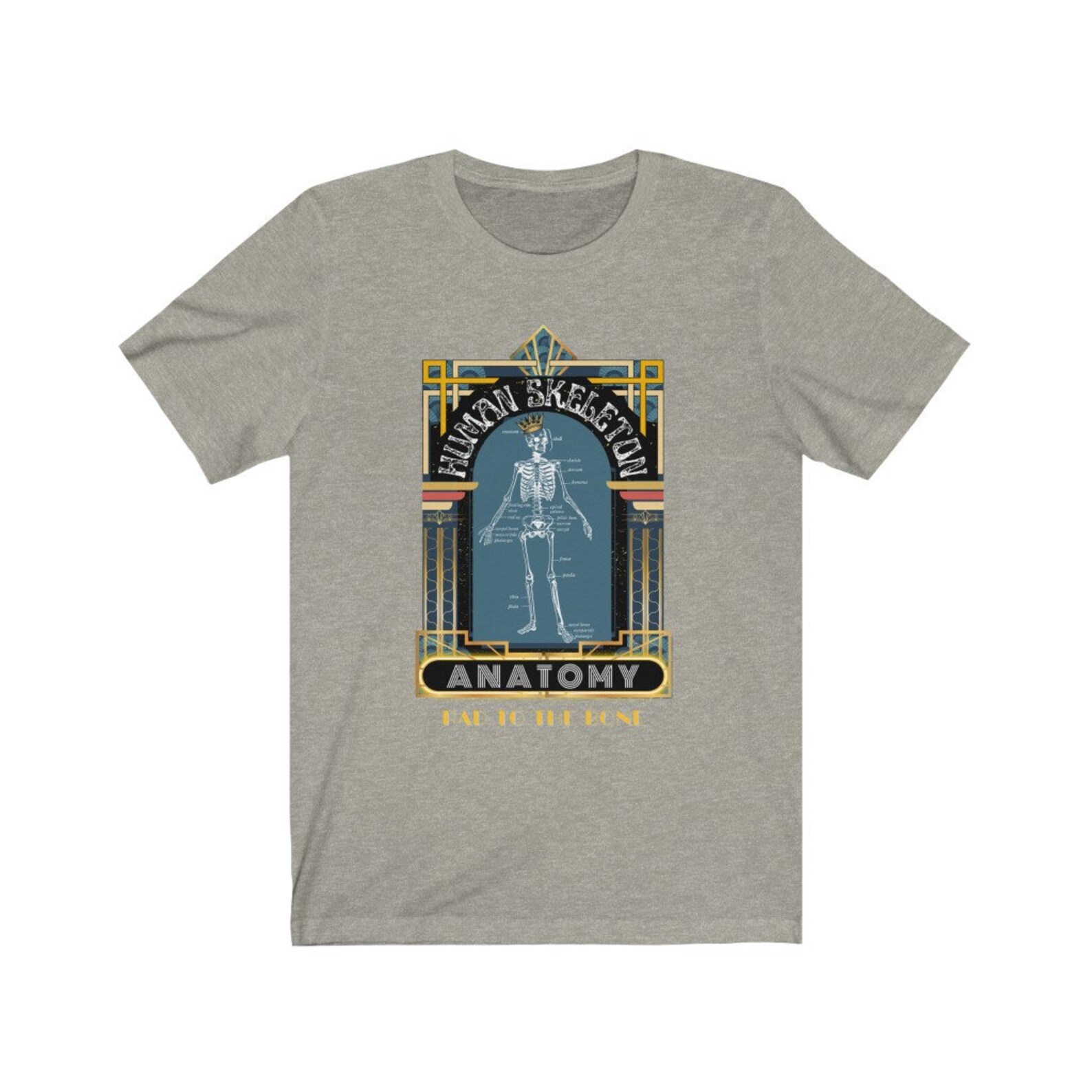 Skeleton Anatomy Shirt Human Anatomy Tee Rad to the Bone - Etsy