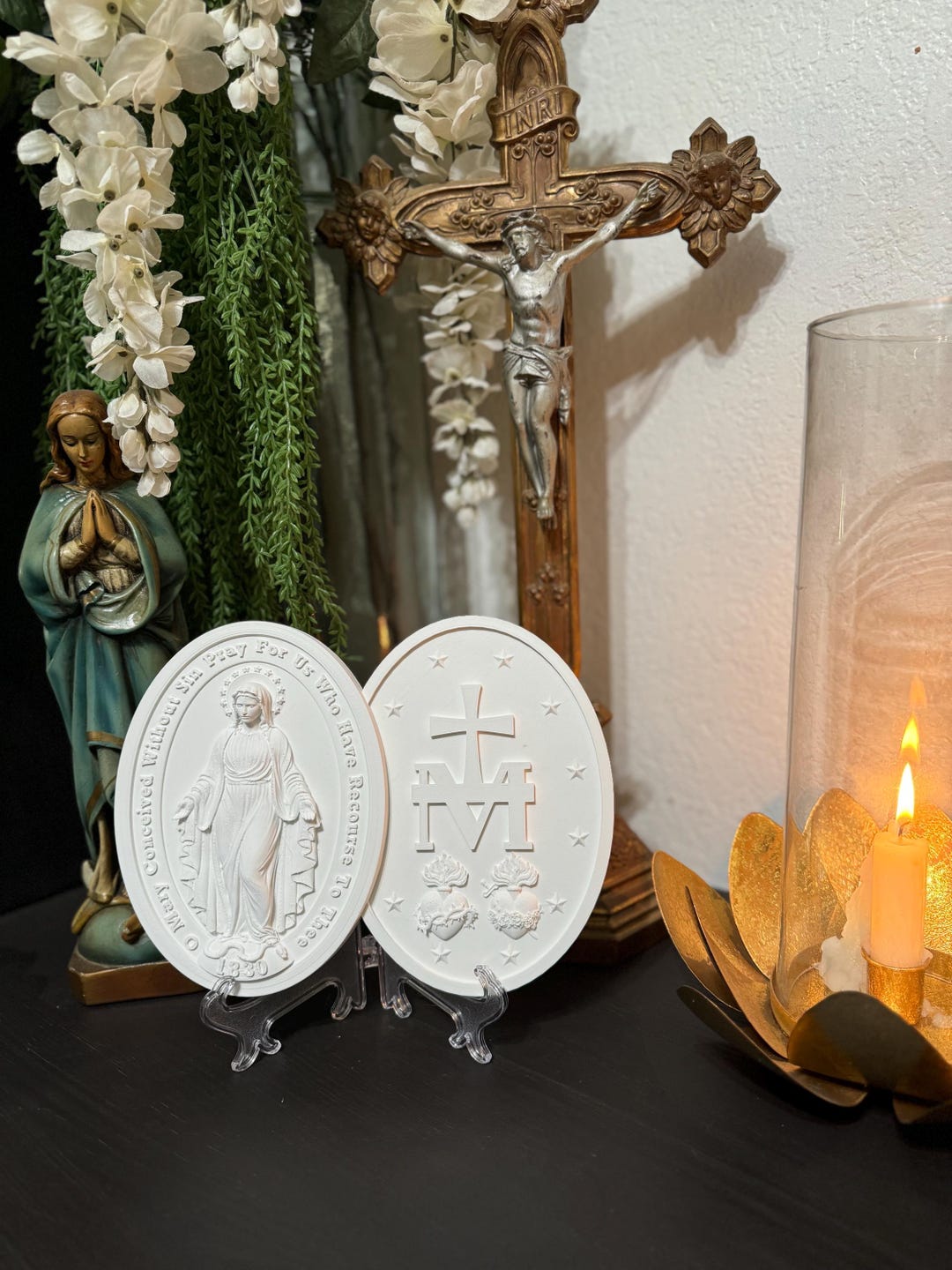 Miraculous Medal Front and Back/side by Side - Etsy