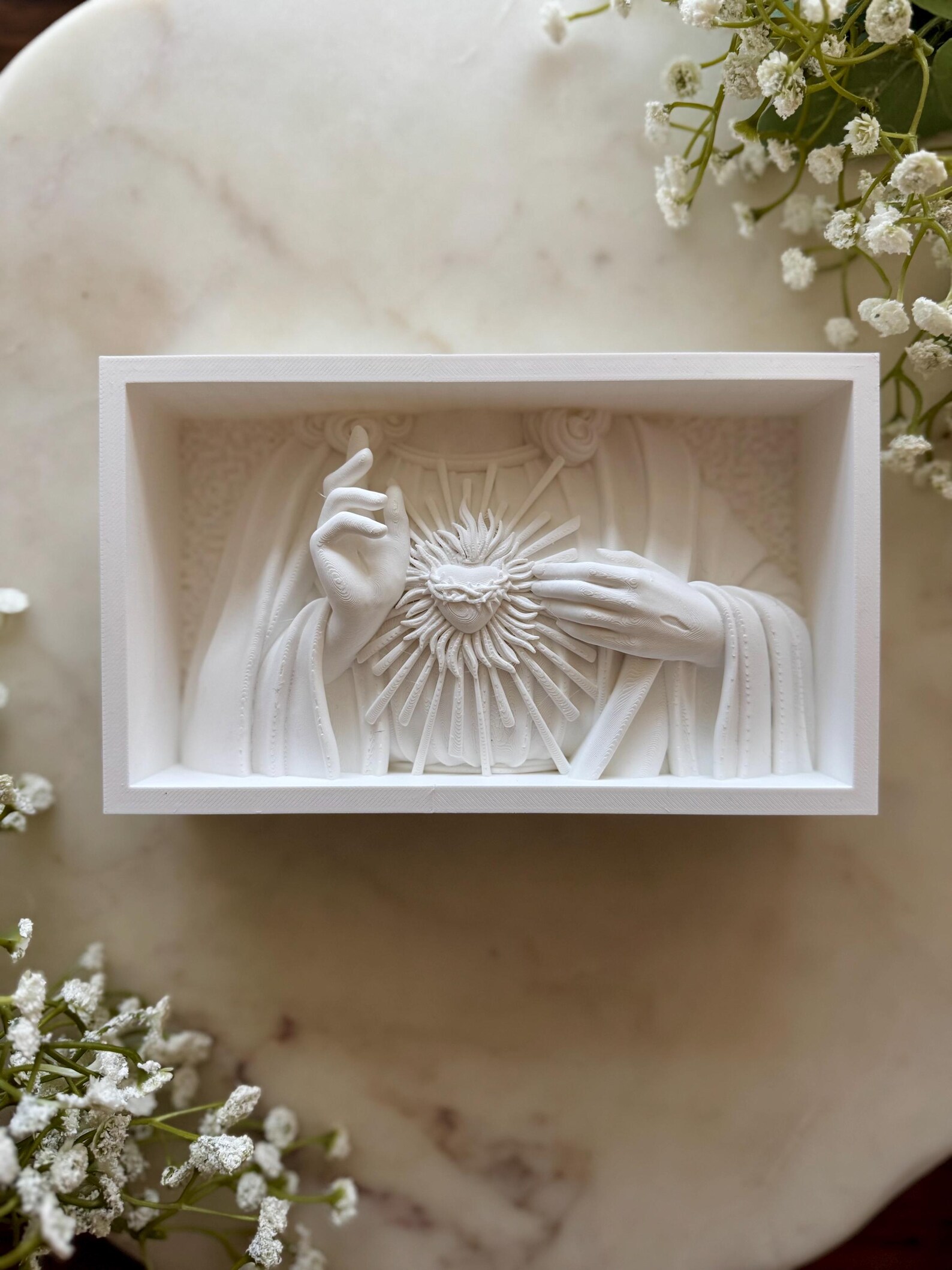 Sacred Heart of Jesus / Book Nook / Mantle / Prayer Space - Etsy