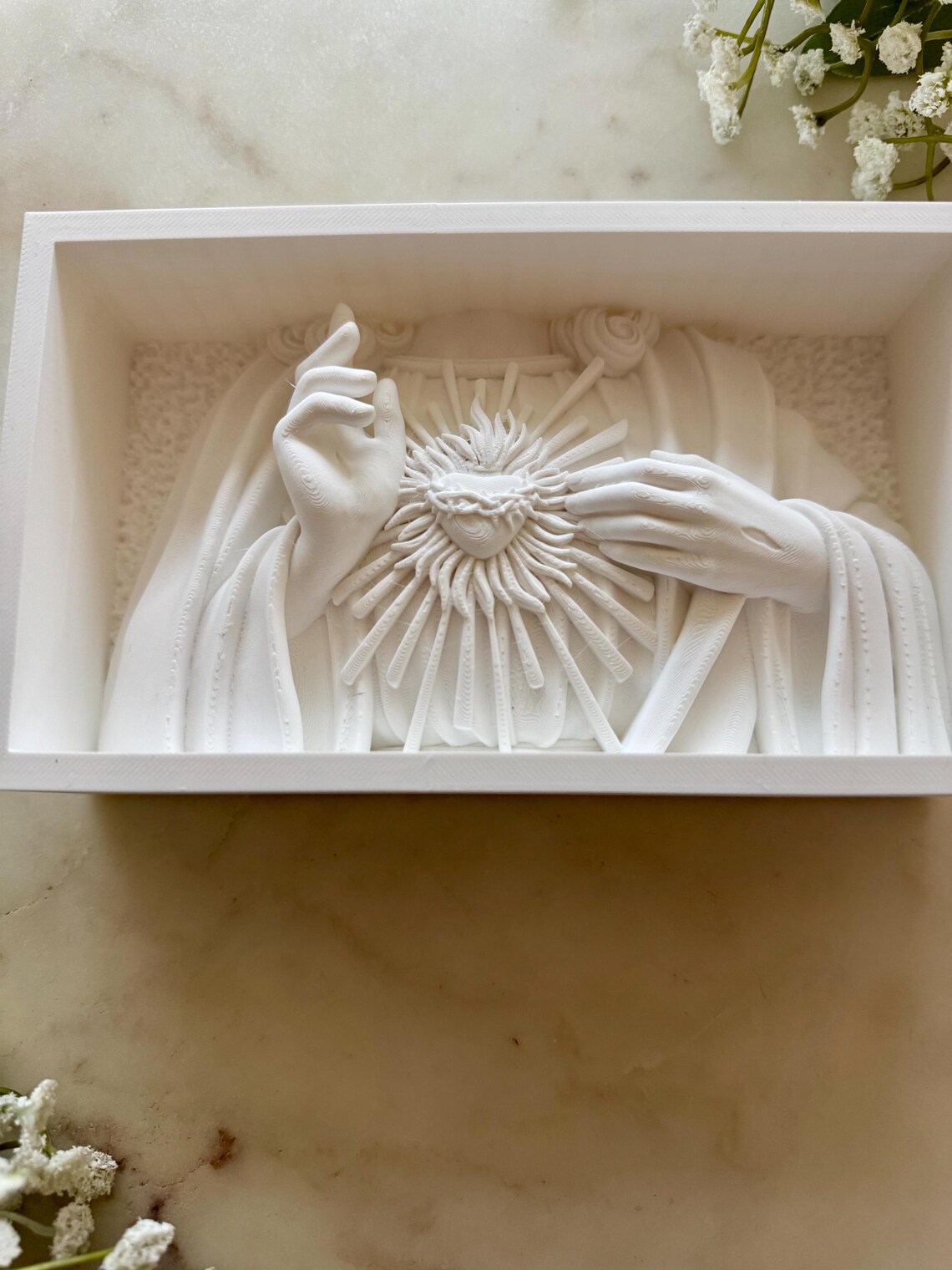 Sacred Heart of Jesus / Book Nook / Mantle / Prayer Space - Etsy
