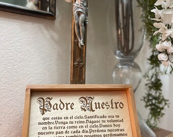Lords Prayer spanish Version, Our Father spanish Version, Wooden Prayer ...