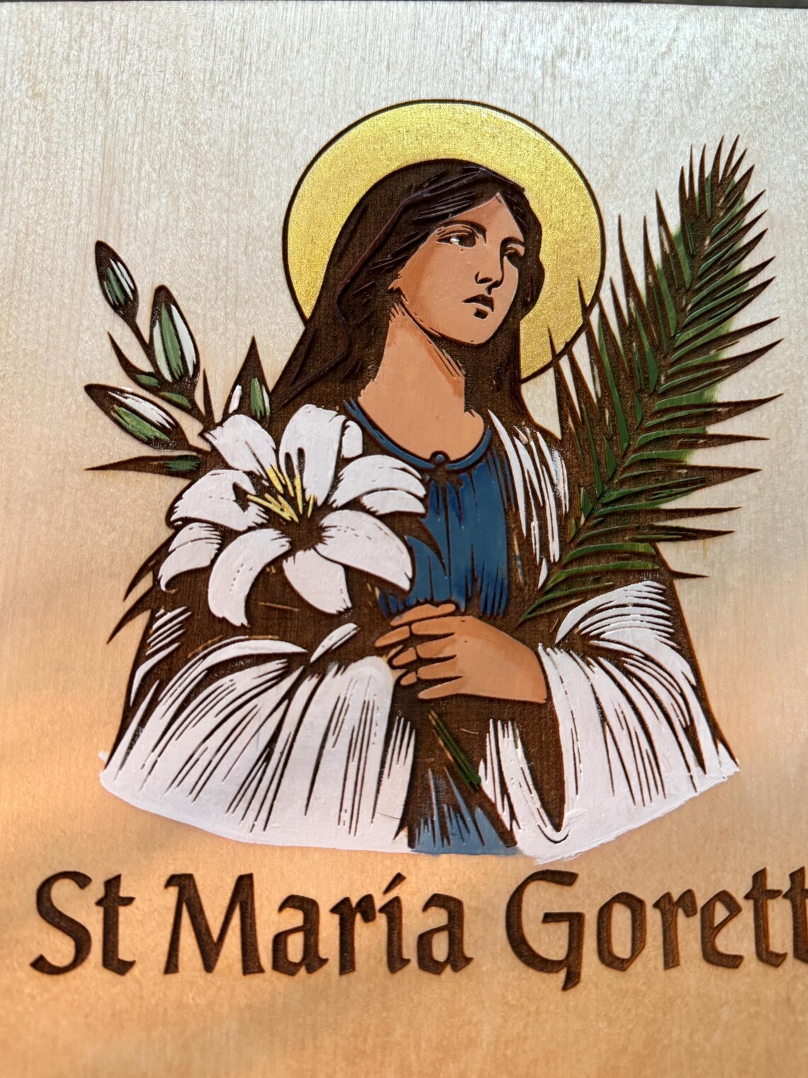 St. Maria Goretti “saint Collection” Handpainted - Etsy