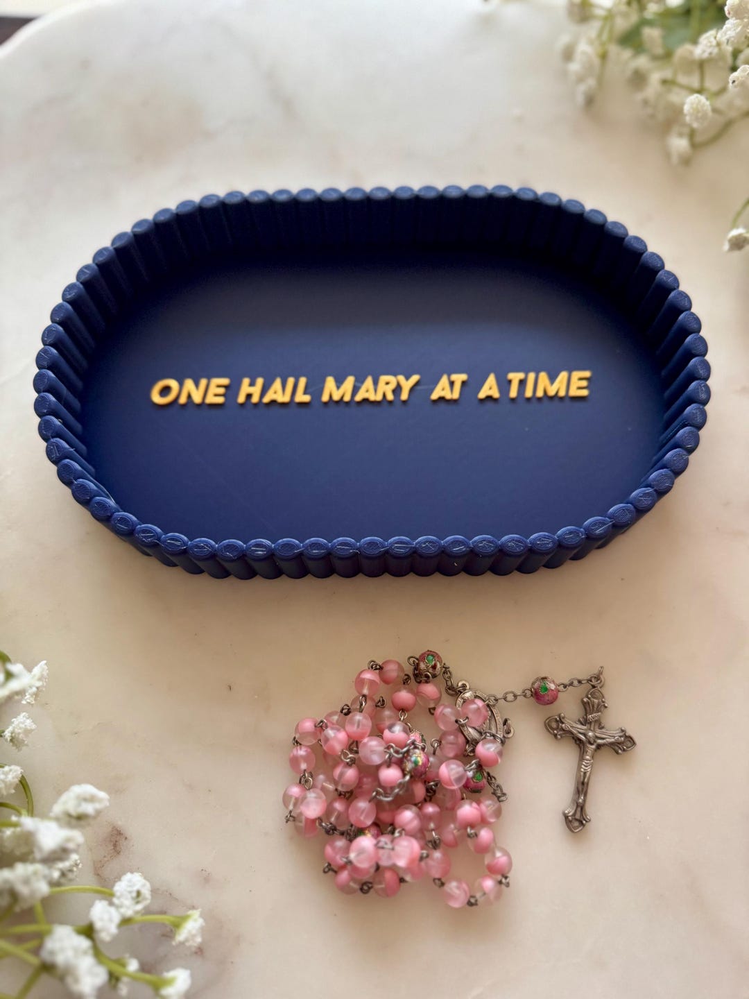 One Hail Mary at a Time Rosary Dish - Etsy