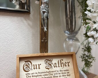 Lords Prayer, Our Father, Prayer Tree, Wooden Tree, Religious Gifts ...