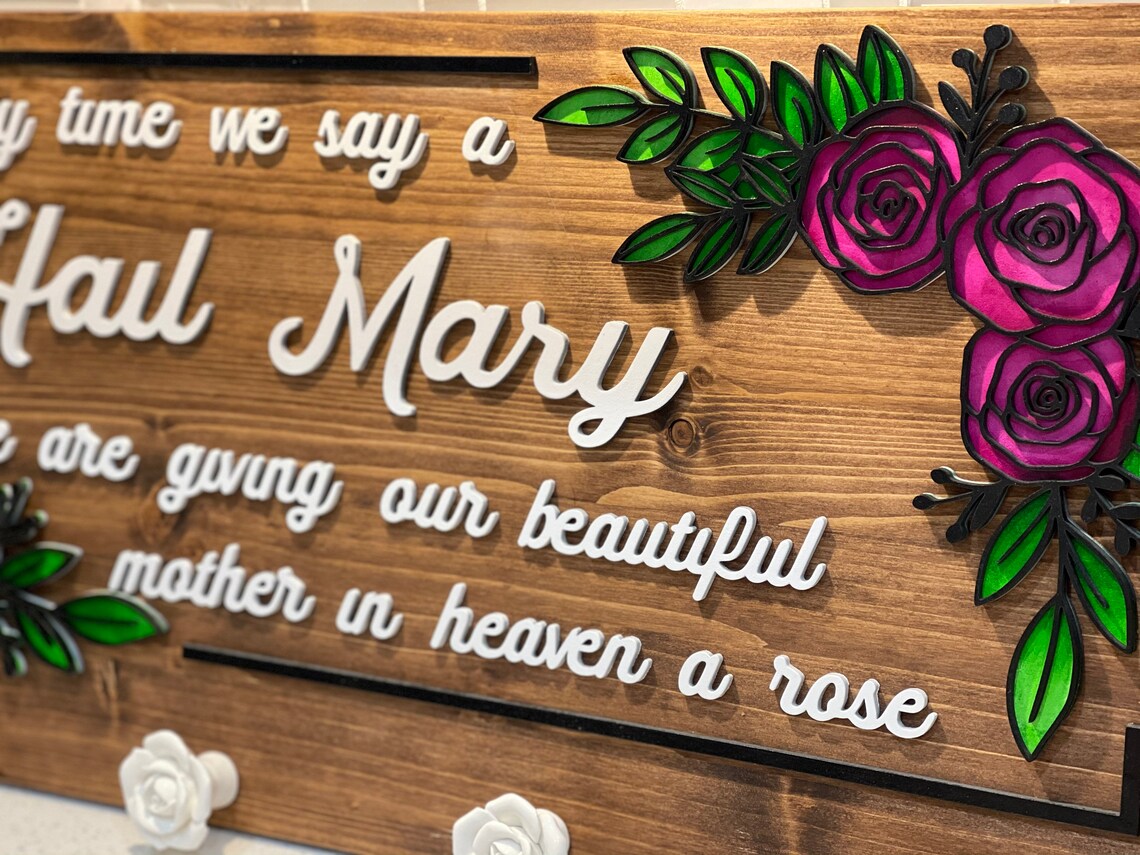 Rosary Holder/one Hail Mary at A Time - Etsy