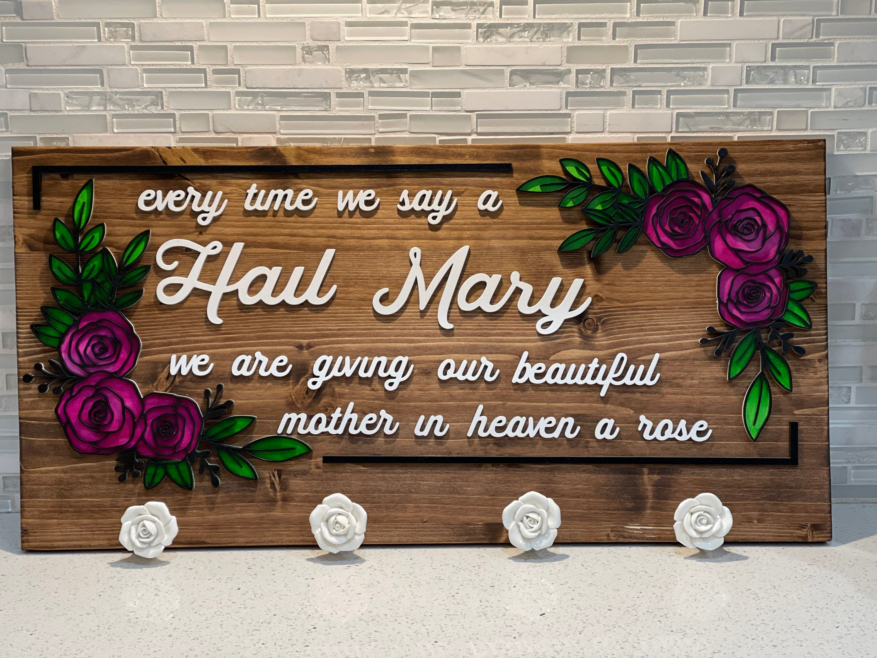 Rosary Holder/one Hail Mary at A Time - Etsy