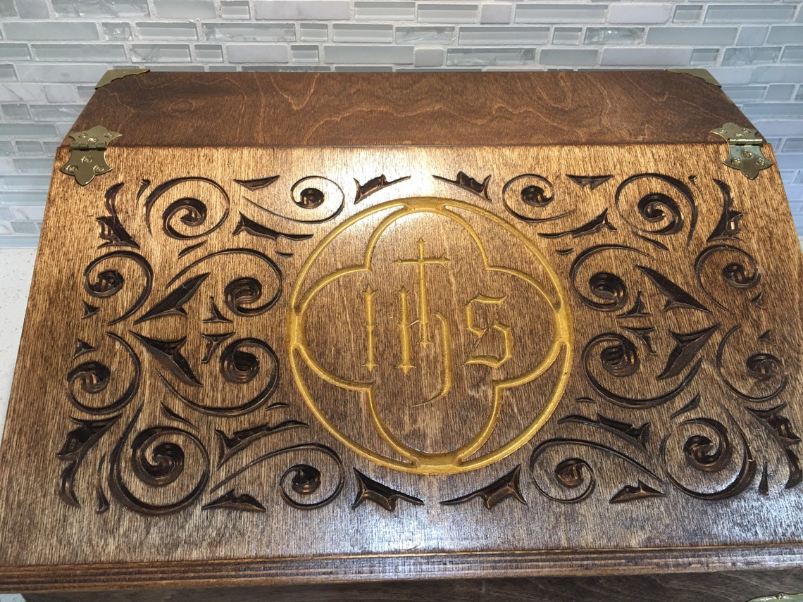 Home Altar/Large Bible Stand with Storage | Etsy