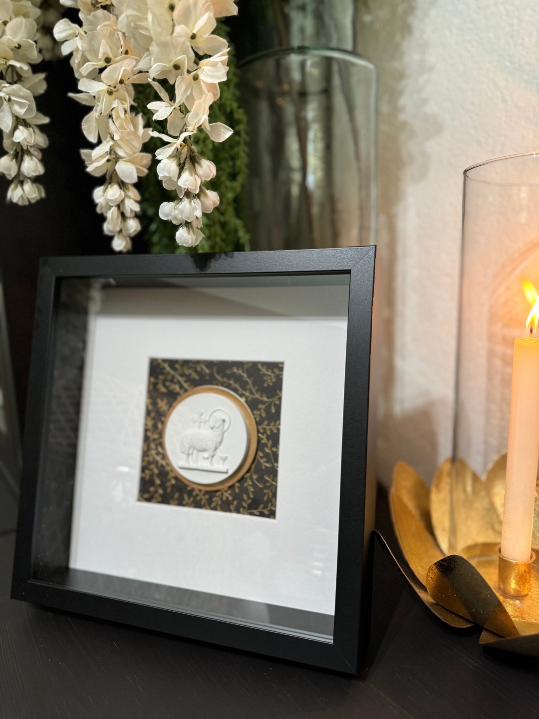 Agnus Dei Intaglio Collection/ Black Frame - Etsy