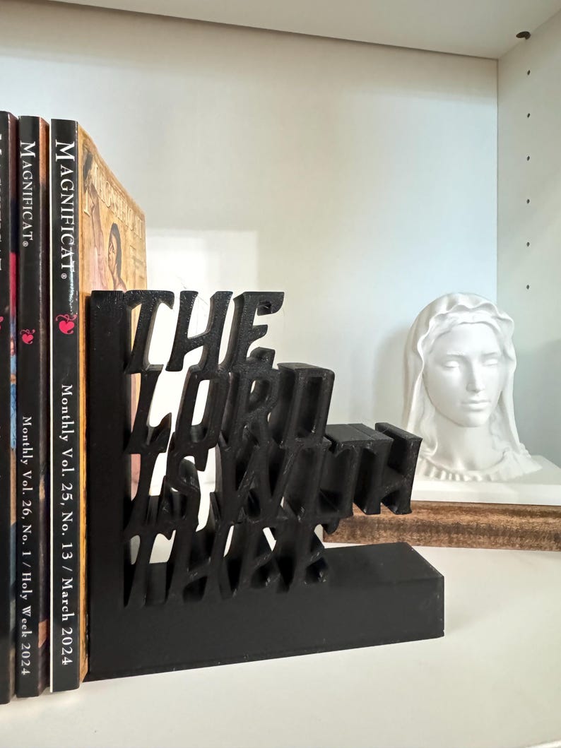 Catholic Library Bookends / Hail Mary Set - Etsy