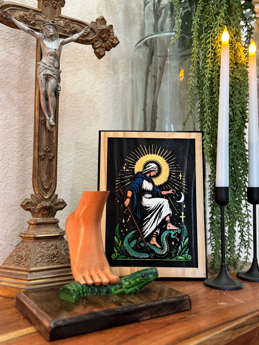 Mary Crushing Serpents Head/ Genesis 3:15 - Etsy