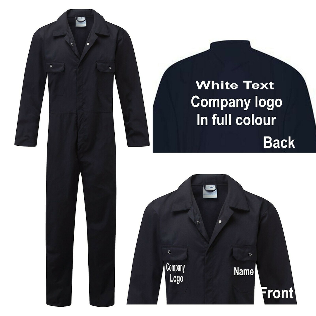 Personalised Blue Black Red Orange Adult Overalls Custom Printed ...