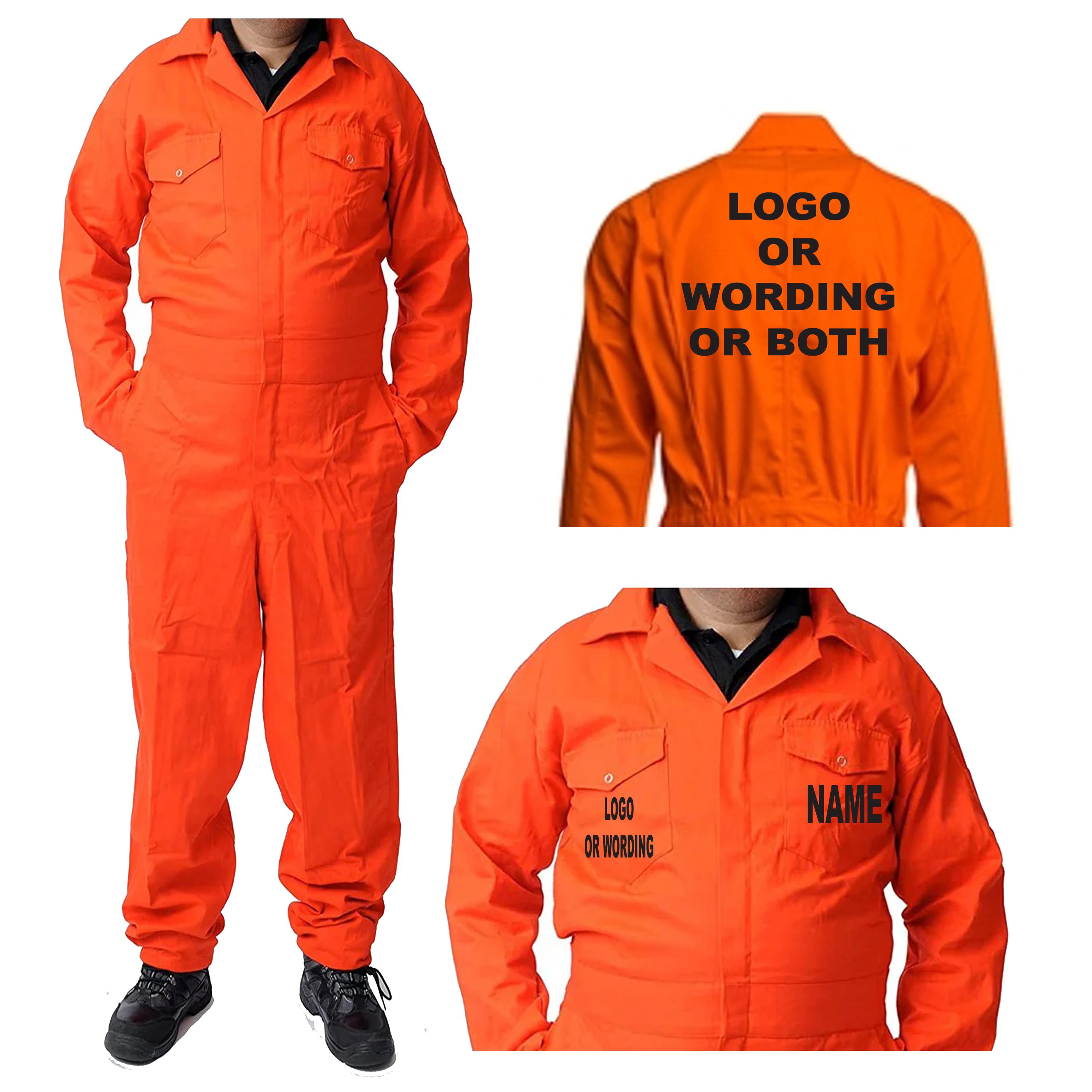 Personalised ORANGE Adult Overalls Printed Coveralls Gaming Custome ...