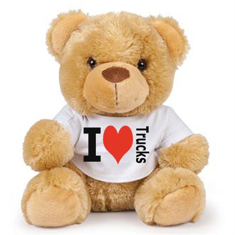 Trucker Ted Lorry I Love Trucks Teddy Bear Child Brown Soft Toy Gift ...