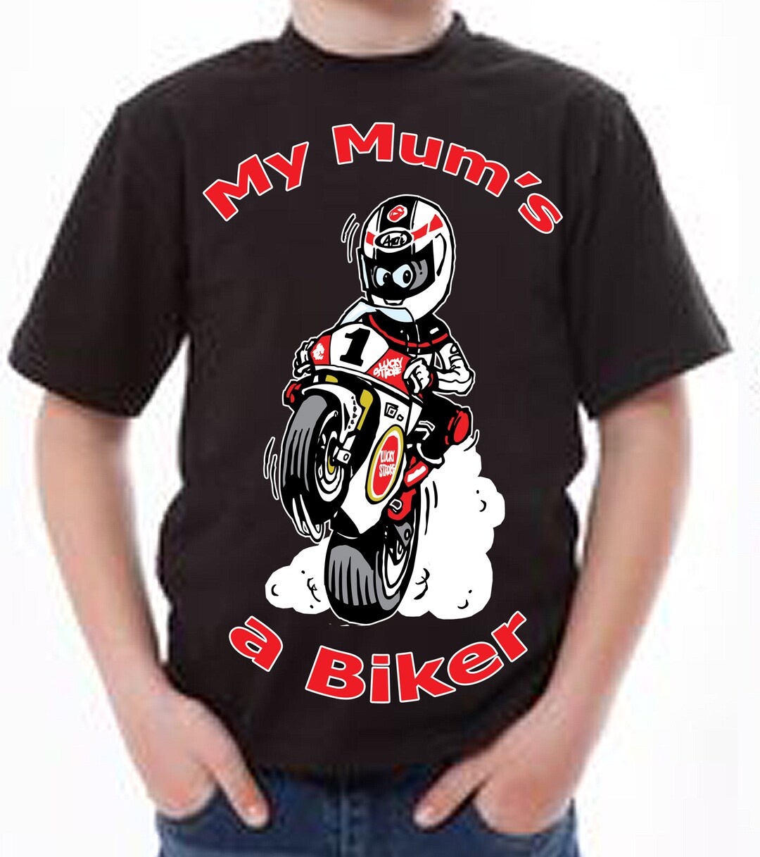 My Mum's a Biker Motorcycle Racing Children's Kids 100% Cotton - Etsy