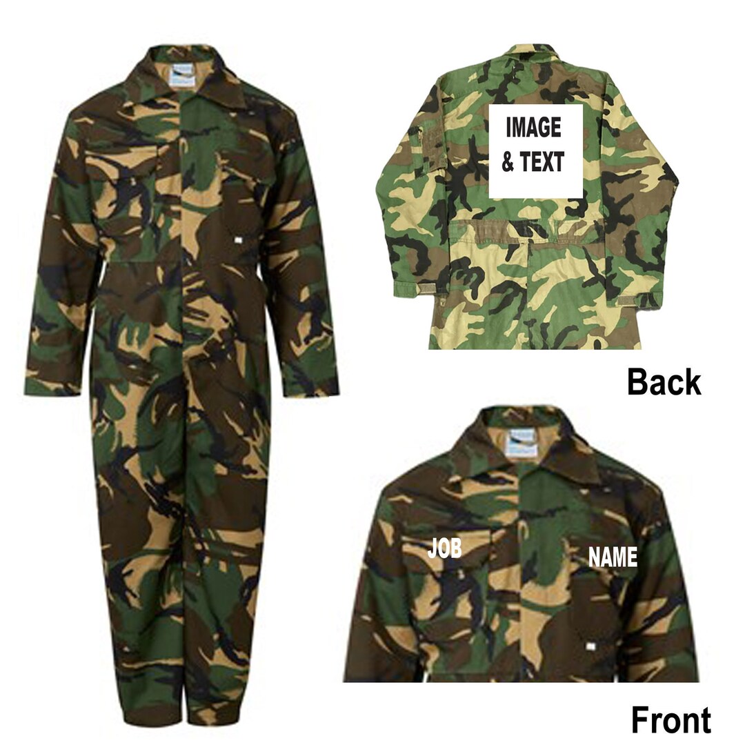 Kids Children's Camouflage Camo Boiler Suit Overalls Coveralls Custom ...