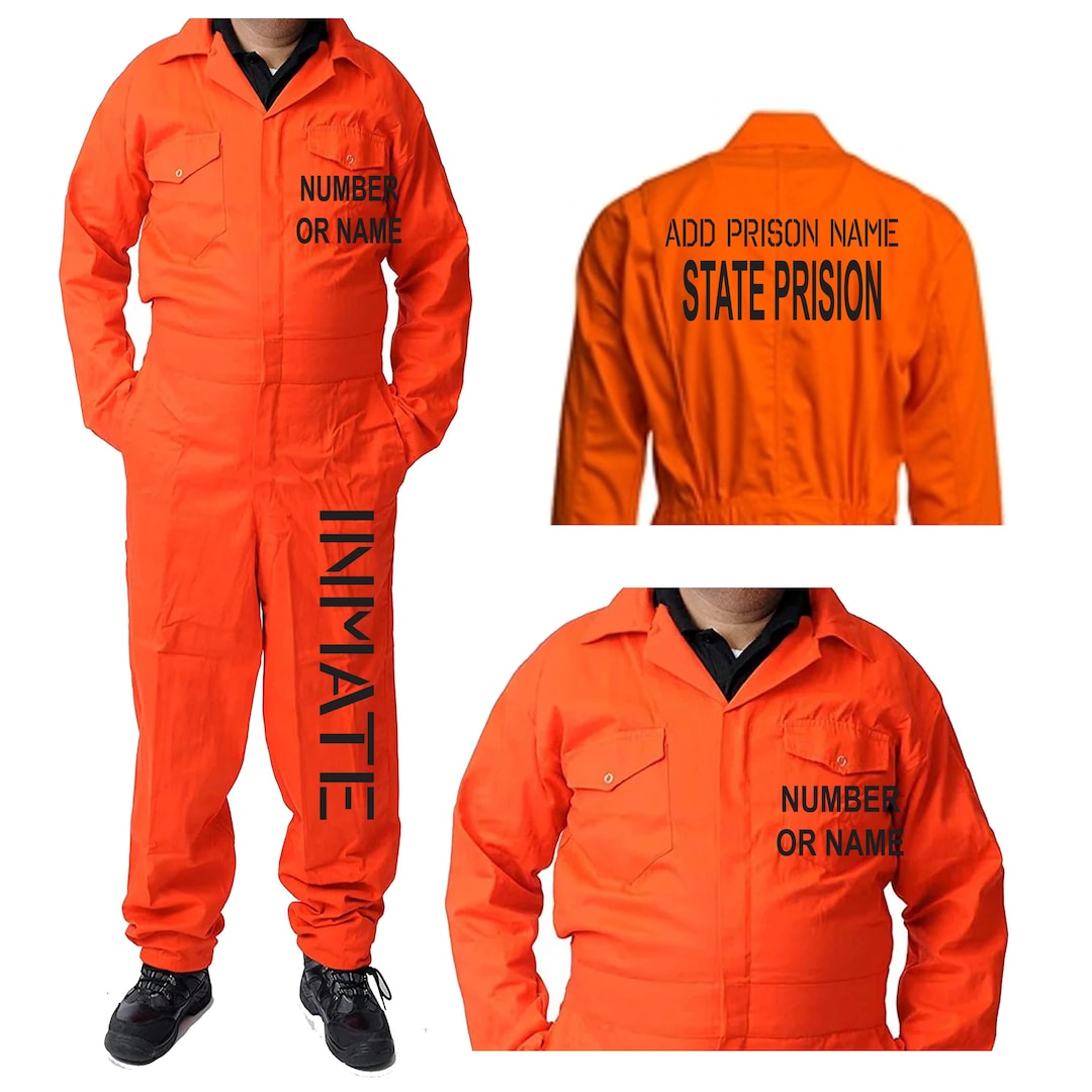 Prison Jumpsuit Orange Halloween Jumpsuit Coveralls Overalls Custom ...