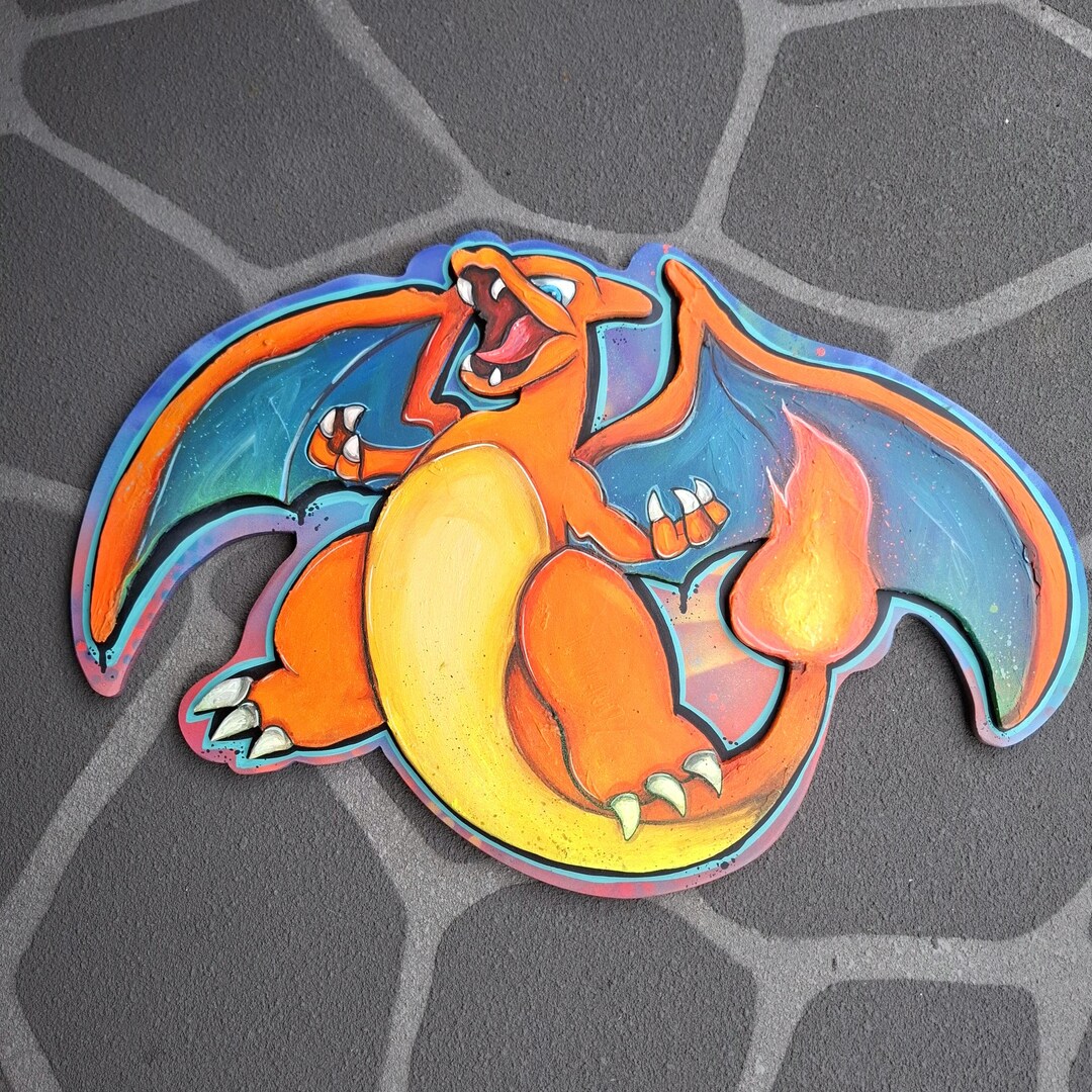 Pokemon Charizard Wood Art.handmade, Wall Art. - Etsy