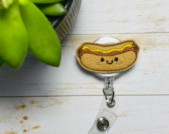 Hot Dog Badge Reel | Etsy