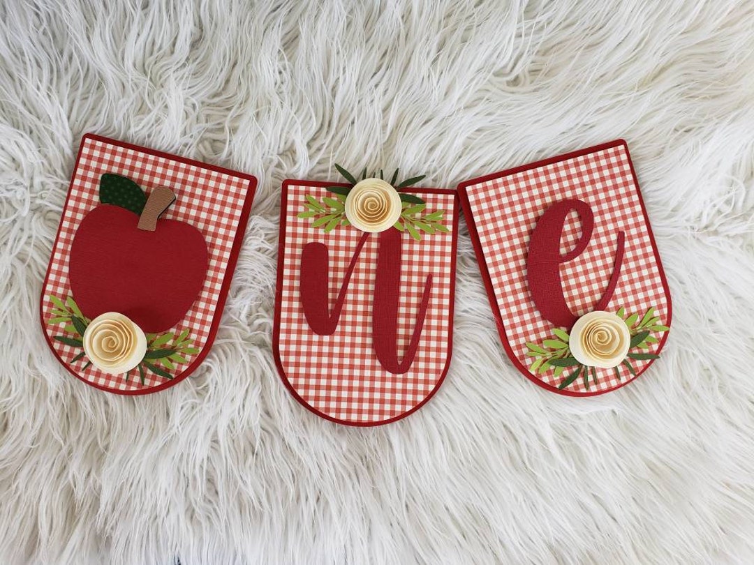 Apple of My Eye Theme First Birthday Party Highchair Banner - Etsy