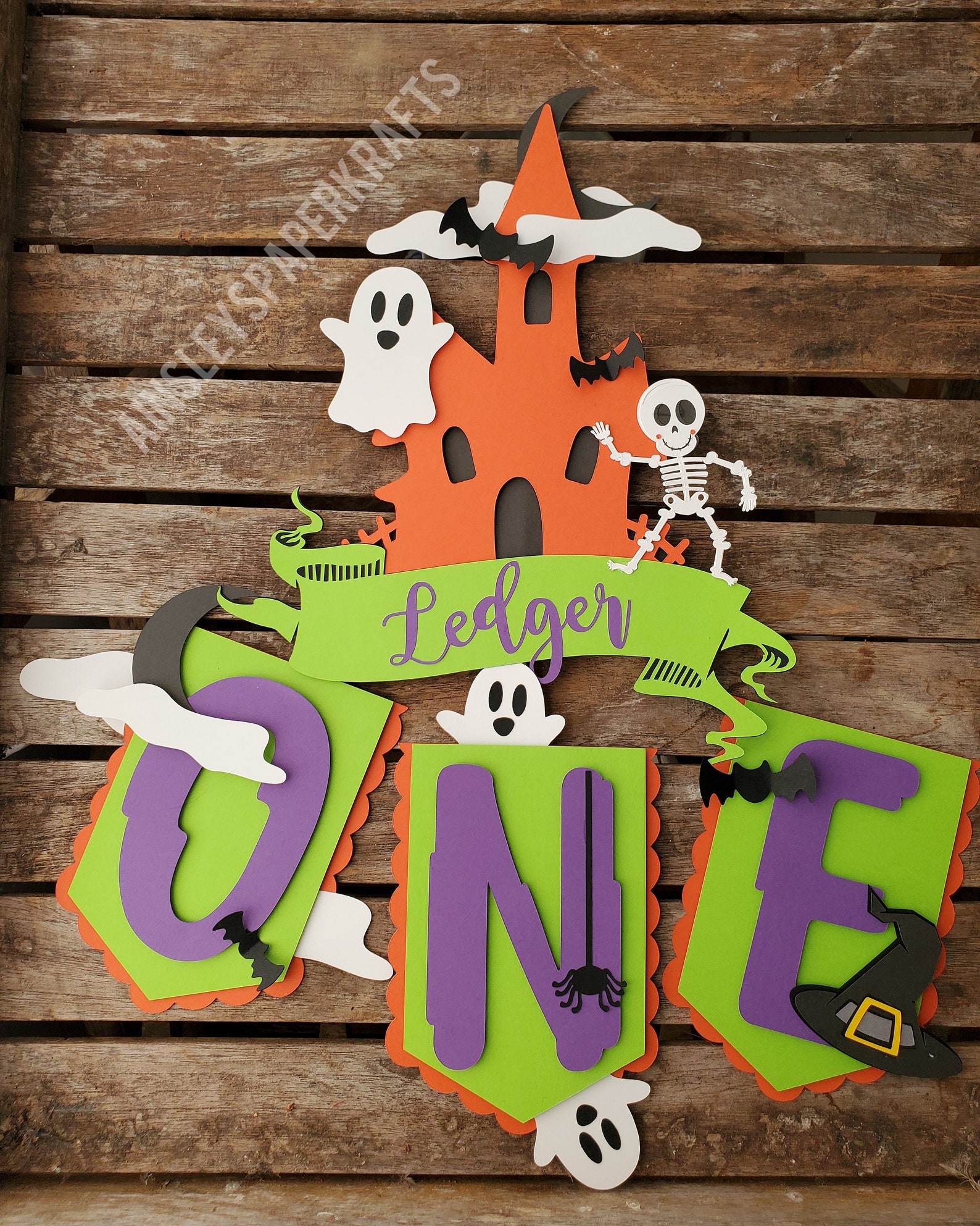 Halloween First Birthday Theme Party Cake Topper | Etsy