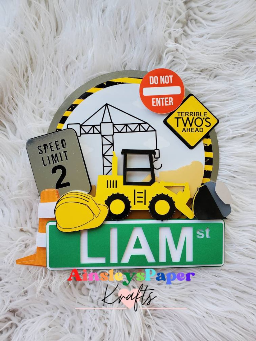 Construction Cake Topper, Construction Party, Construction Birthday ...