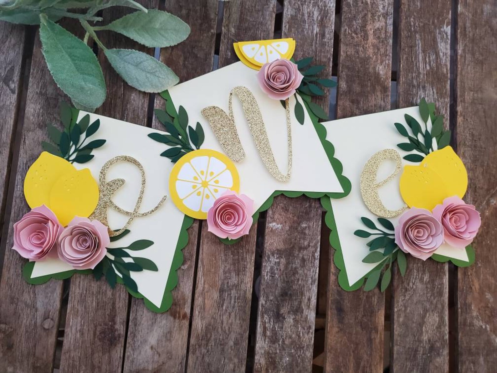 Lemon Birthday Banner Citrus Banner Lemon Birthday Theme | Etsy