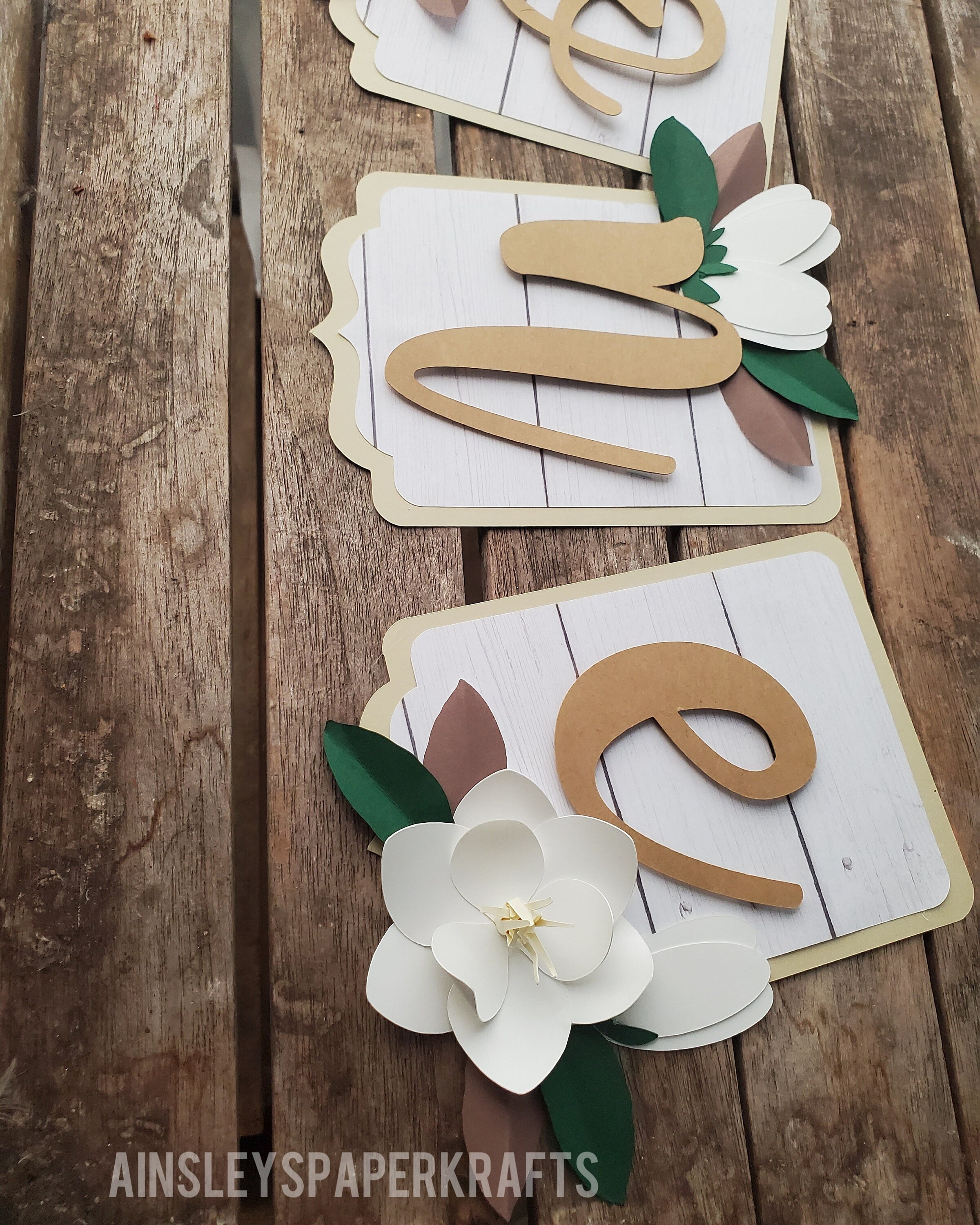 Magnolia shiplapfarmhouse Theme Paper flower birthday party | Etsy