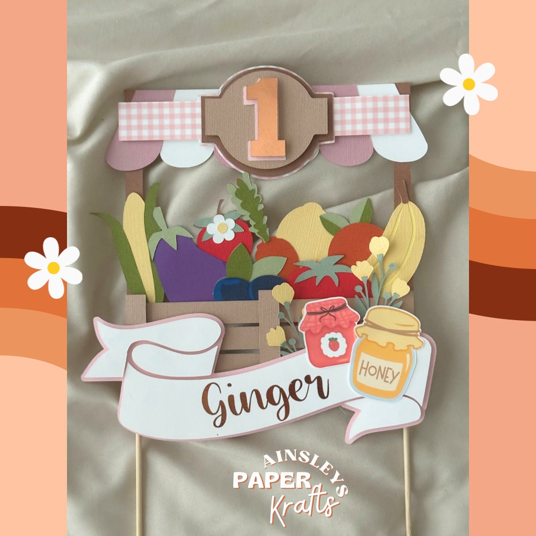 Farmers Market Cake Topper, Farmers Market Party, Farmers Market Theme ...