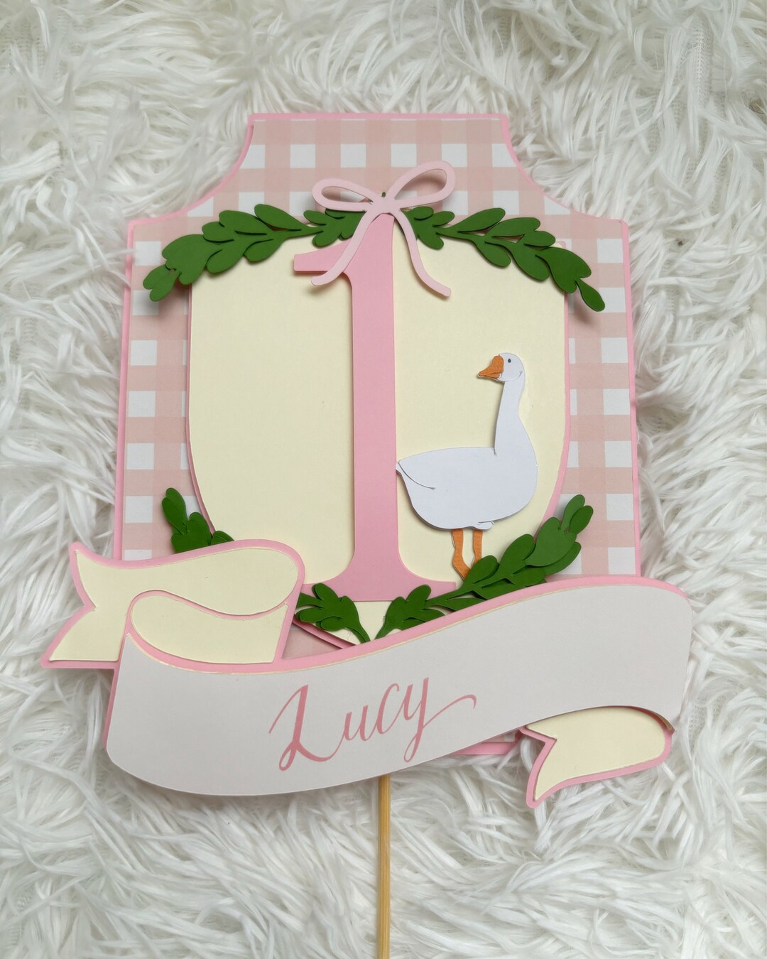Goose Cake Topper,vintage Goose Cake Topper, Duck Cake Topper,one Lucky ...