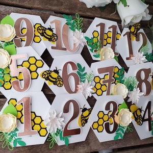 Sweet to Bee One Banner, Happy Bee Day Monthly Cards Banner, Monthly ...