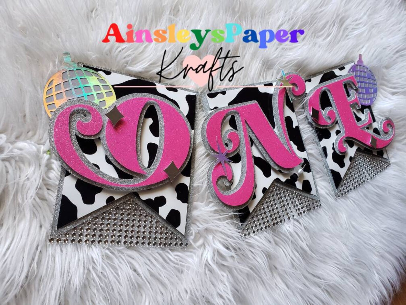 Disco Cowgirl "one" Highchair Banner, First Birthday Rodeo - Etsy