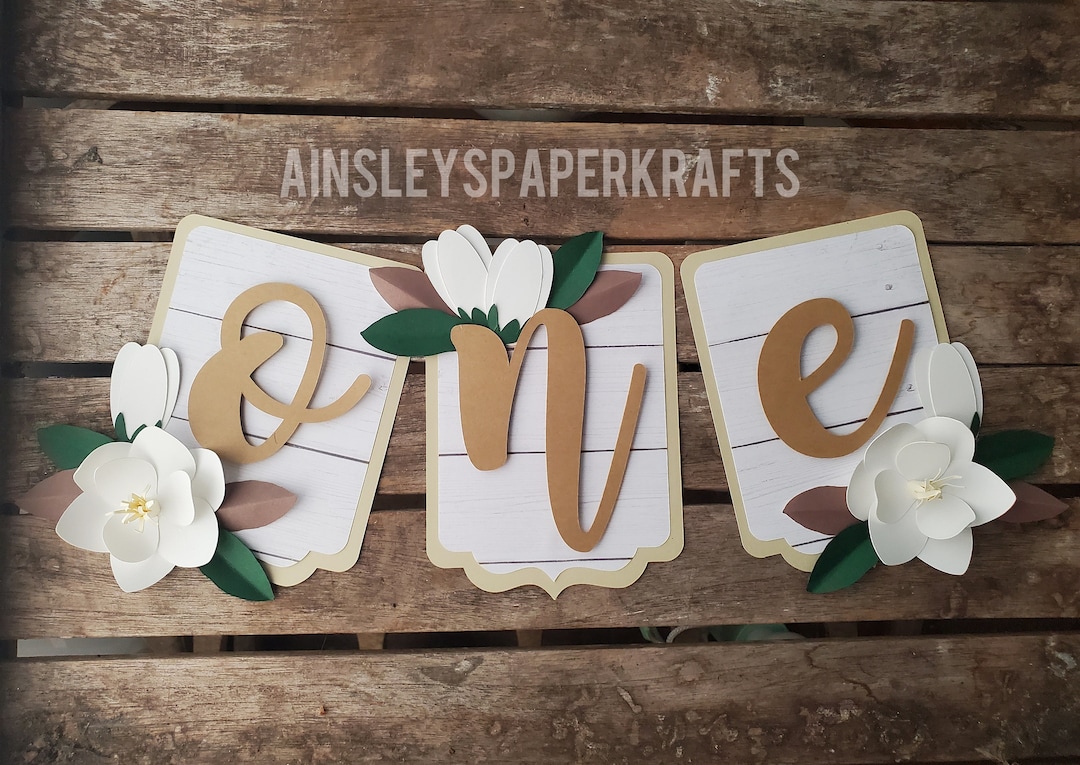 Magnolia Shiplap,farmhouse, Theme Paper Flower Birthday Party Highchair ...