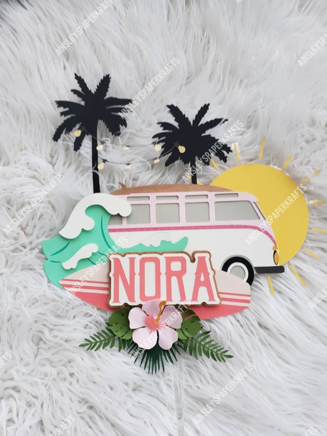 Surfs up Cake Topper, Surf Birthday, Big One Cake Topper, First ...