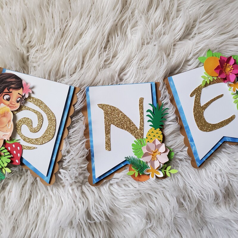Moana Birthday Banner - Etsy
