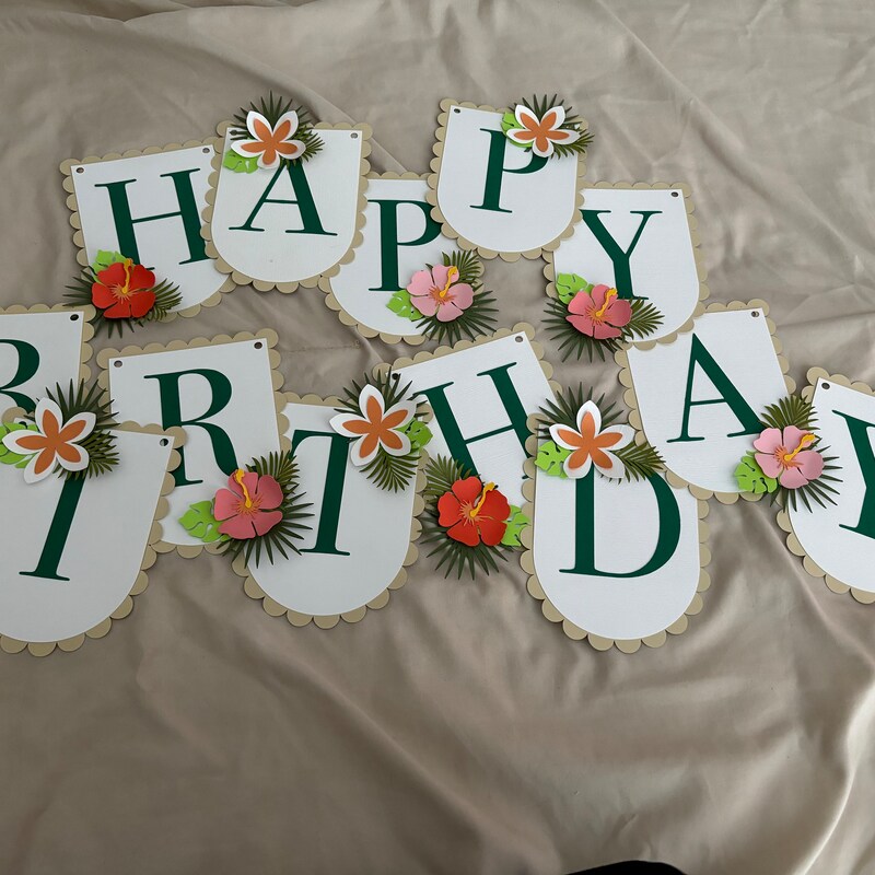 Hawaiian Birthday Banner - Etsy