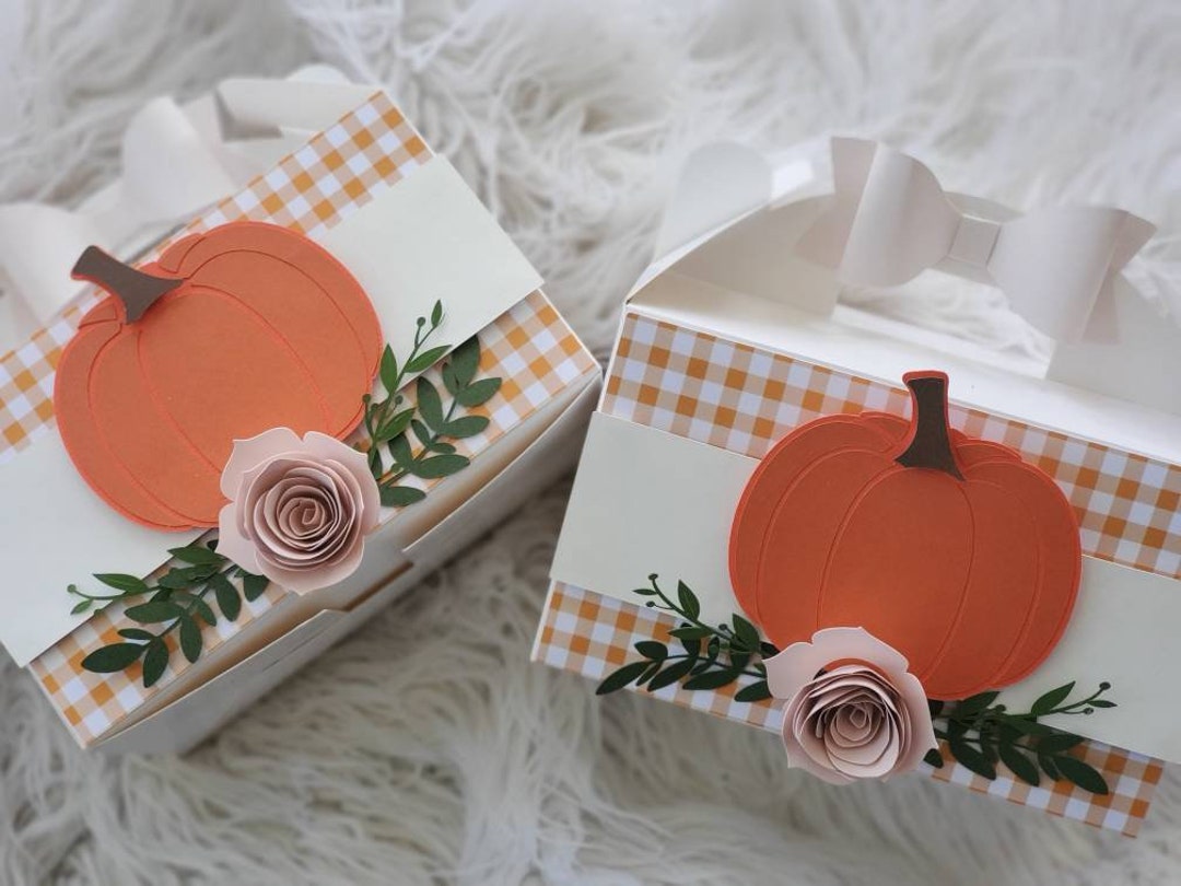 Little Pumpkin is One Gable Boxes,pumpkin Theme Party Favor Boxes ...