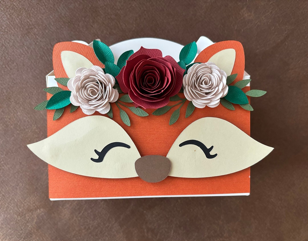 Fox Gable Boxes,fox Theme Party Favor Boxes,fox Treat Boxes,fox Autumn ...