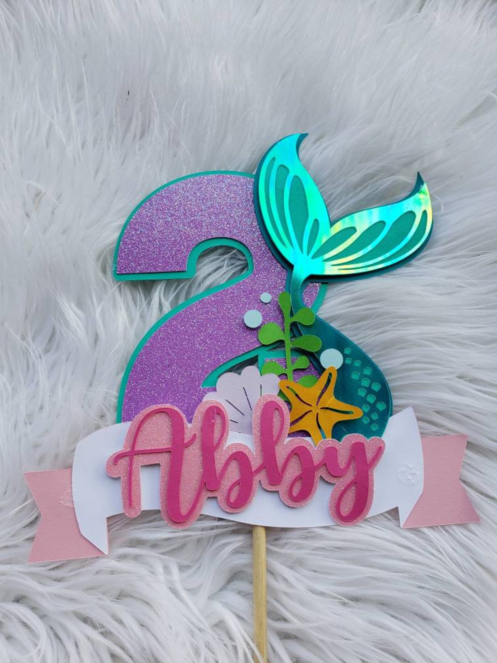 Mermaid Cake Topper, Mermaid Birthday Party Cake Topper - Etsy