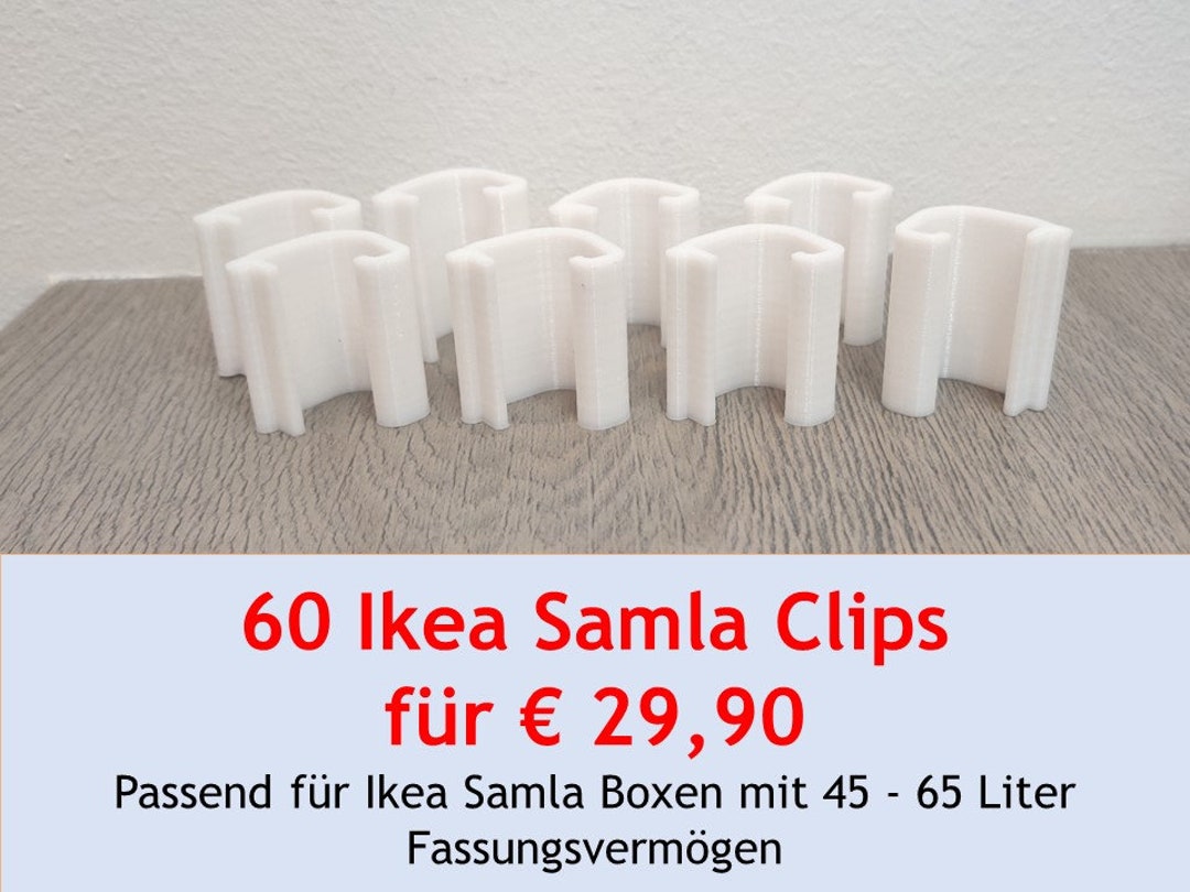 Ikea Samla Clips for 45 65 Liter Boxes 50 Locking Clips for 19.90 Euros ...