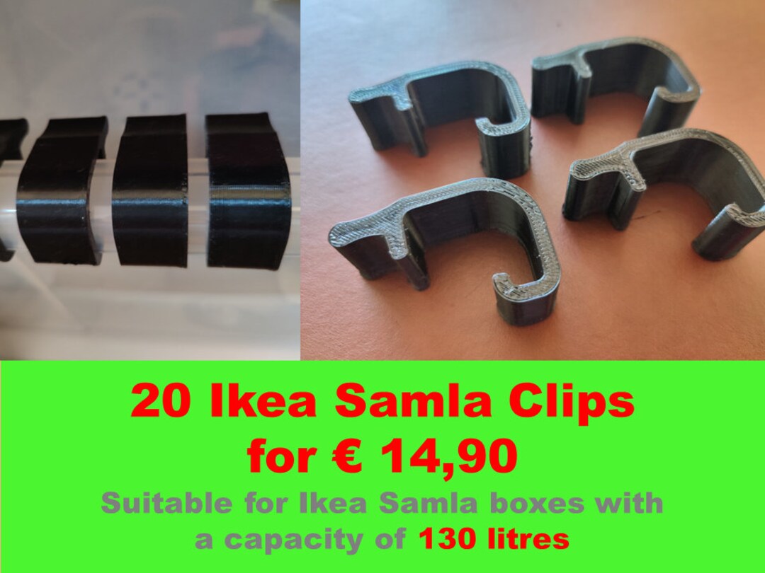 20 X Ikea Samla Box Clips for 14.90 Euros for 130 Liter Ikea Samla ...