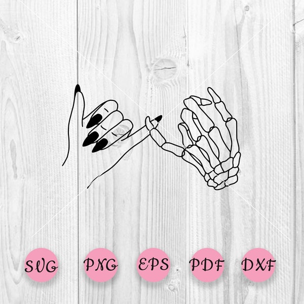 Skeleton Hands Pinky Promise - Etsy