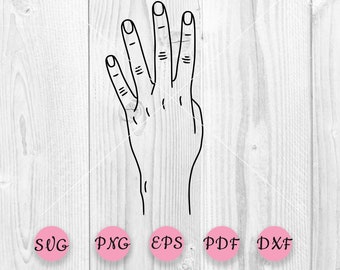 Four Fingers Svg - Etsy