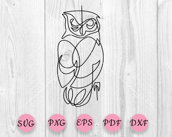 Owl One Line Art | Etsy UK