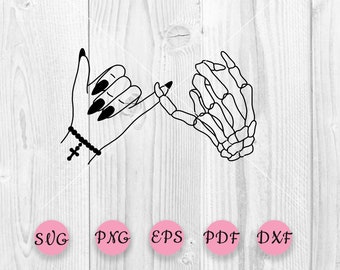 Skeleton Hands Pinky Promise Svg Skeleton Hand Skeleton - Etsy
